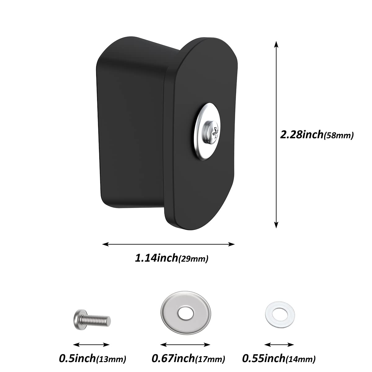 Silicone Universal Pot Lid Replacement Knobs Pan Lid Holding Handles Long Screws Anti-scald Cookware Cover for Kitchen Glass Lid 2 Pack Diamond Shape Black