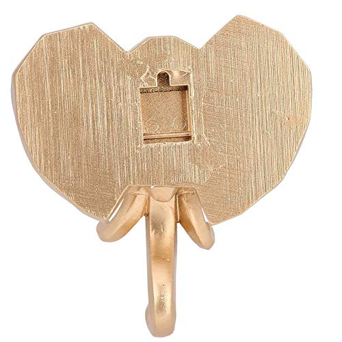 Yosoo Elephant Hook Wall Hanger, Gold Resin Hook Unique Elephant Head Design, Coat Hat Hook European Style Animal Shaped Decorative Gift for Bathroom