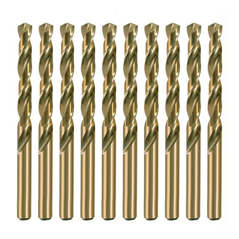 Cobalt Drill Bit 3/32 in. HSS Co M35 Jobber Length Twist Drill Steel Metal-10Pcs