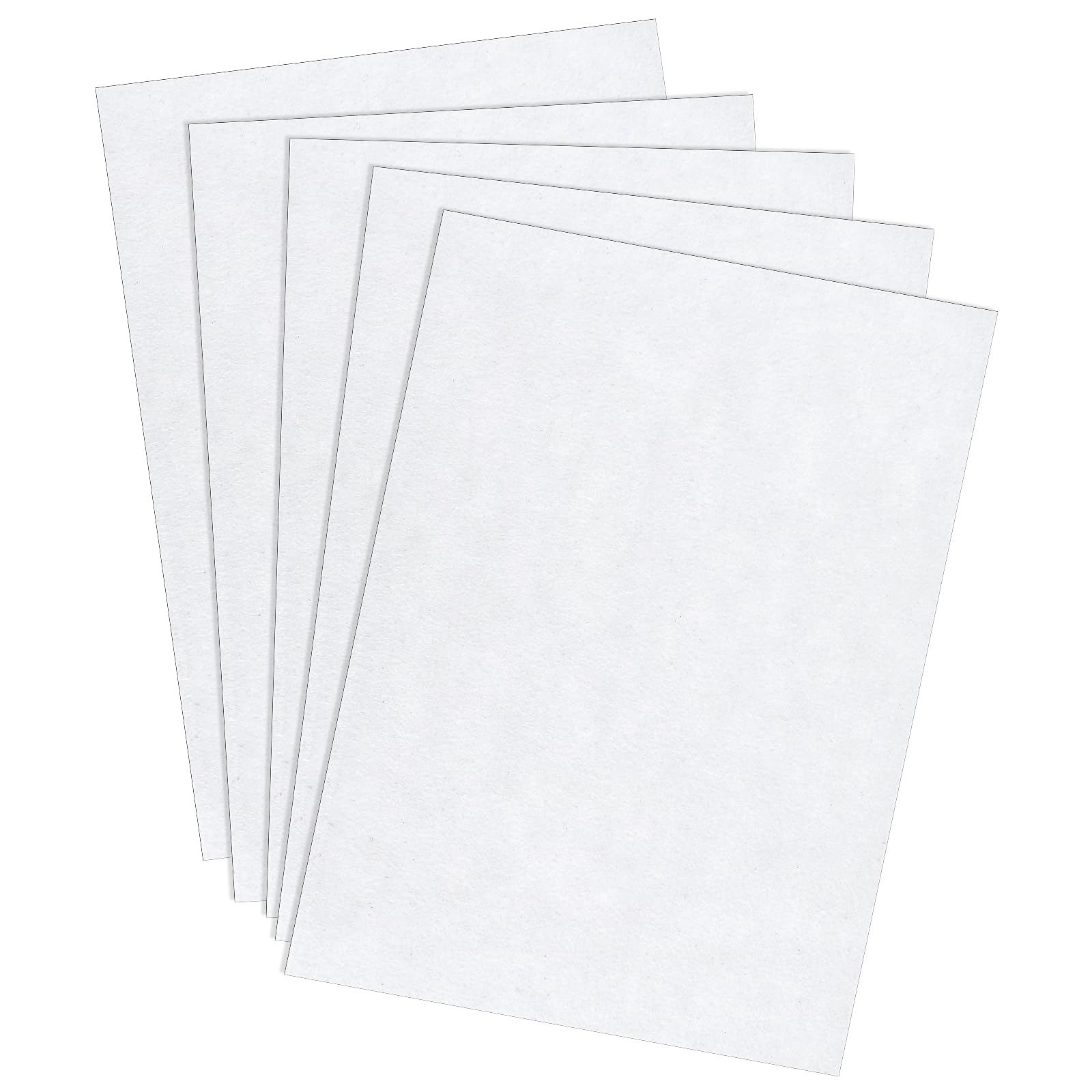 Dimeho 5 Pcs Felt Sheets for Crafts 3mm Thick White Stiff Felt Sheets 8"X12" Hard Felt Fabric Squares Sheets DIY Projects Supplies Gift Wrapping Fabric Crafts Sewing Christmas Costumes (White)