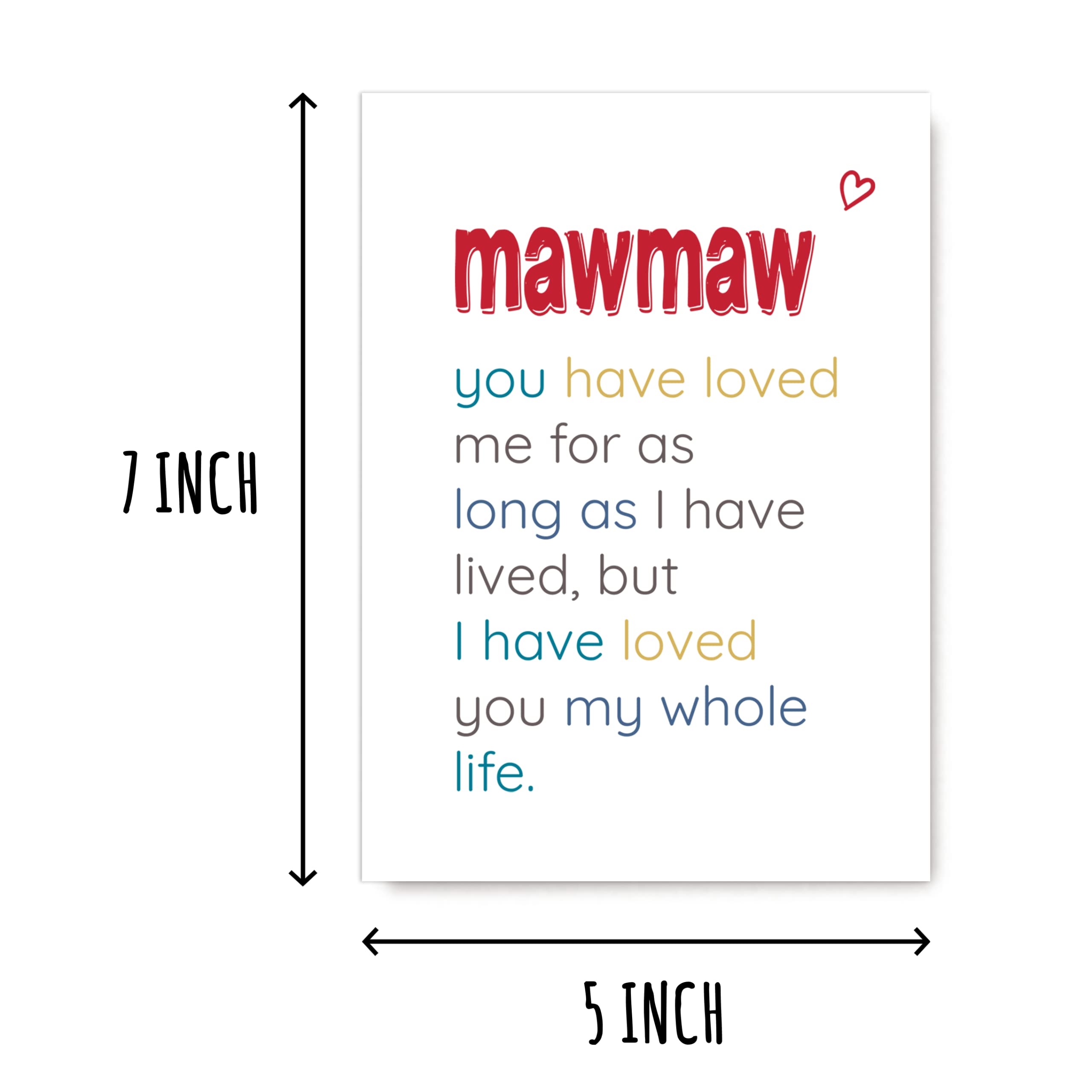 Mawmaw You Have Loved - Special Mawmaw's Day Card - Birthday Card For Mawmaw - Sentimental Card For Mawmaw - Meaningful Card For Mawmaw…
