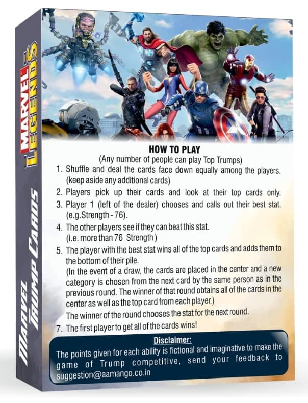 Aamango Trump Cards (Marvels Trump Cards (Movies & Series))