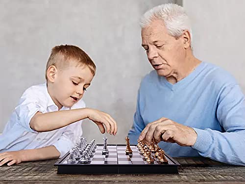 Chess Set Travel Magnetic Chess Set (12.6 Inches) - Folding, Portable, and Educational Board Game