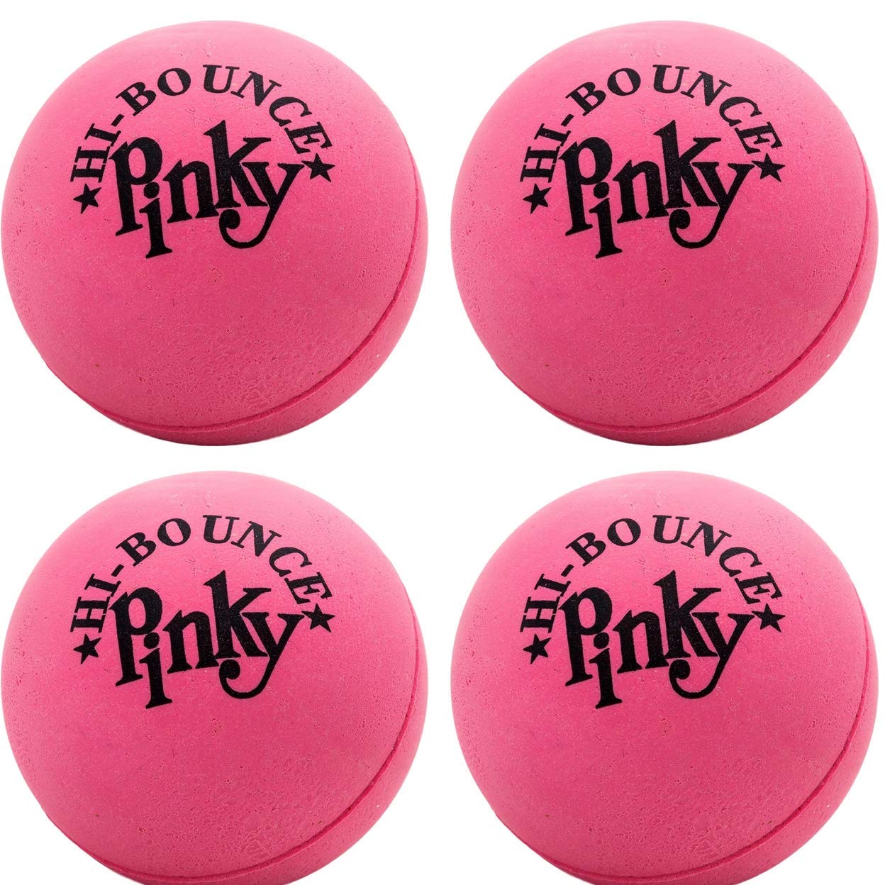 JA-RU High-Bounce Pinky Ball (4 Pack) Small Bouncy Rubber Balls for Kids. Stress Handball. Indoor & Outdoor Sport Games. Therapy Classroom Playground Toys. Throwing & Juggling. 976-4A