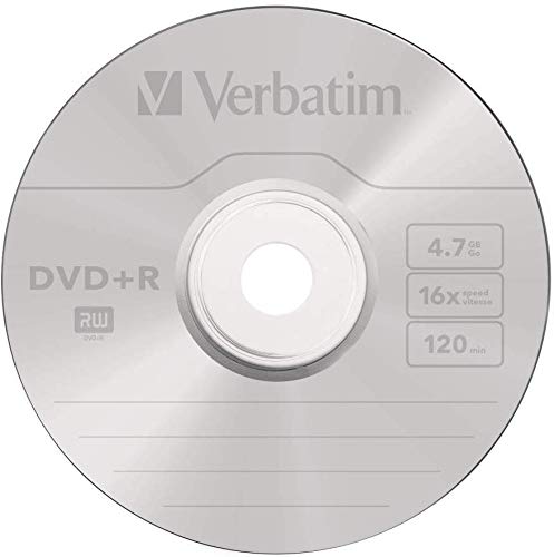 Verbatim DVD-R Discs 25 Spindle Pack, Bulk Pack 25 x DVD-R Blank Discs with AZO Protection Against UV, 16x Speed, 4.7 GB