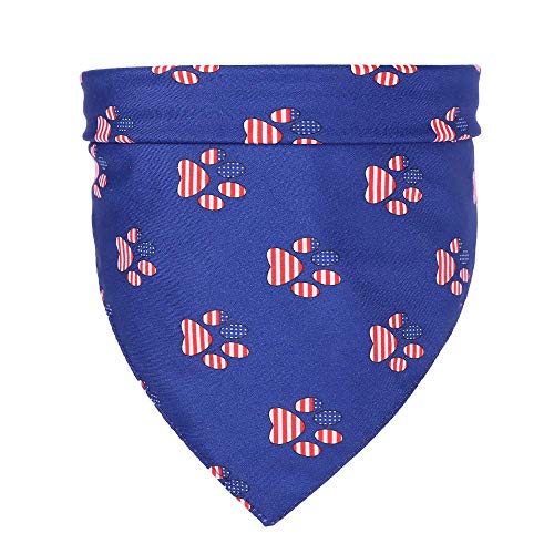 Yunison 5 Packs 4th of July Dog Bandanas Reversible Scarfts American Flag Independence Day Fireworks Pet Scarfs, Cat Bandanas for Small Medium Large Pets