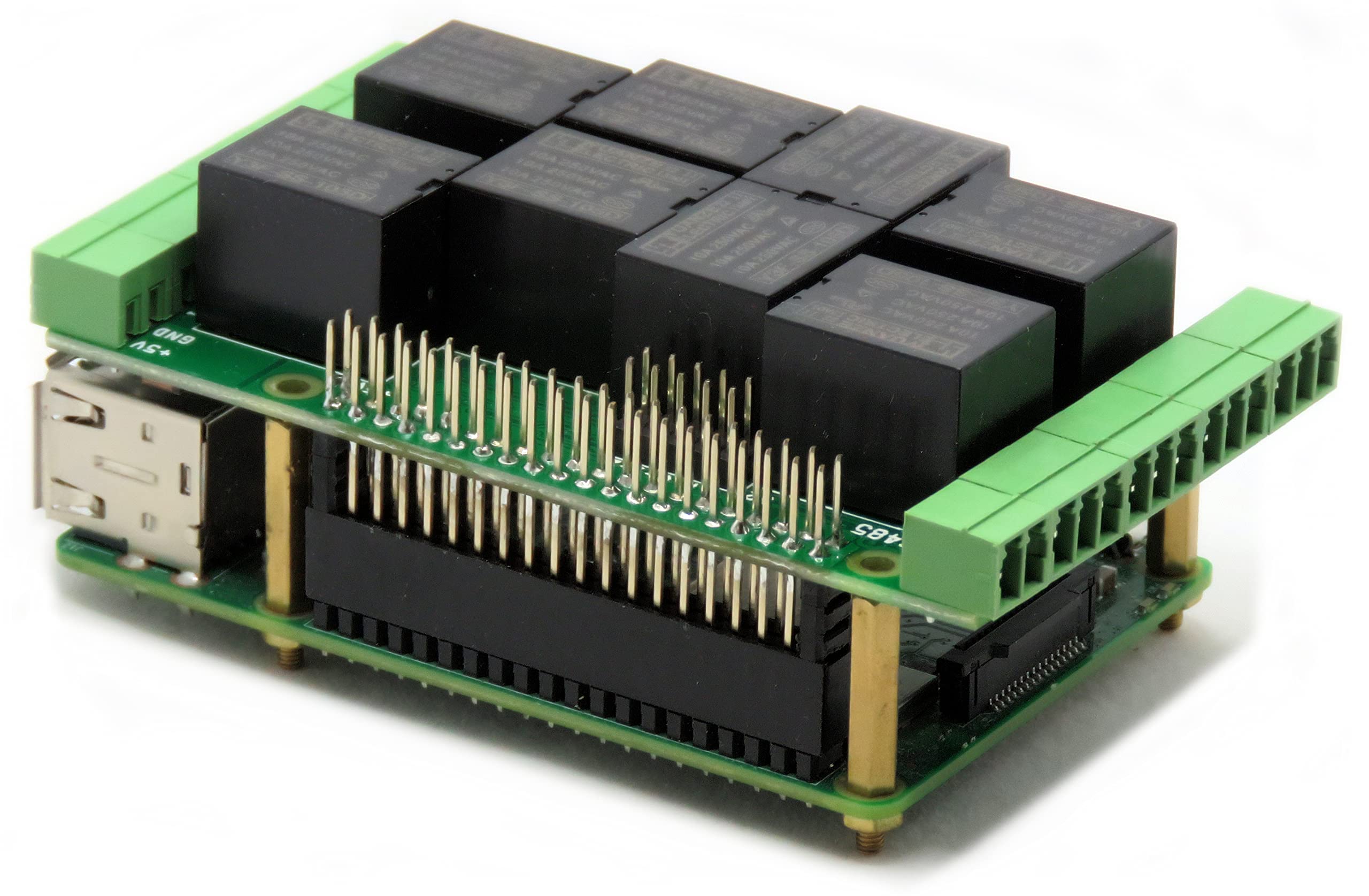 Eight RELAYS 8-Layer Stackable HAT for Raspberry Pi