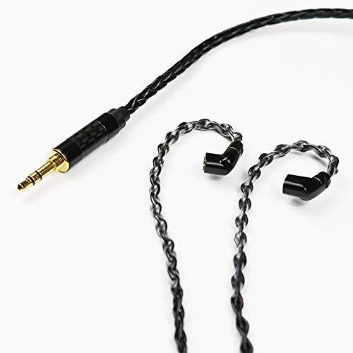 Senlee 8 Core Upgrade Silver Plated Copper Earphone Cable, Replacement IEM Cable Improved 2Pin 3.5MM Plug for KZ ZSN Pro ZS10 Pro AS16 TRN BA5 ST1(for KZ ZSN ZSX ZS10 Pro, 3.5MM Plug)