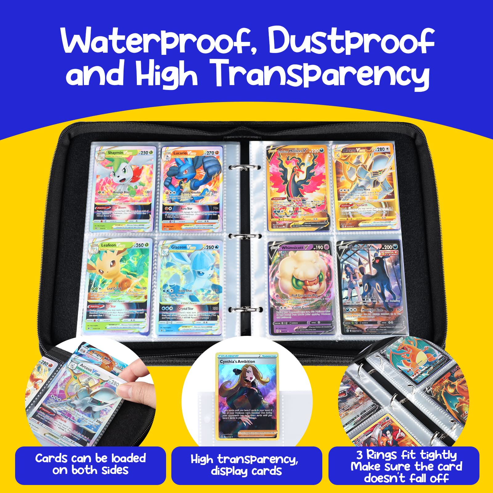 400 Pockets Collectible Trading Card Albums Book Case For TCGs, CCGs, Football, Baseball