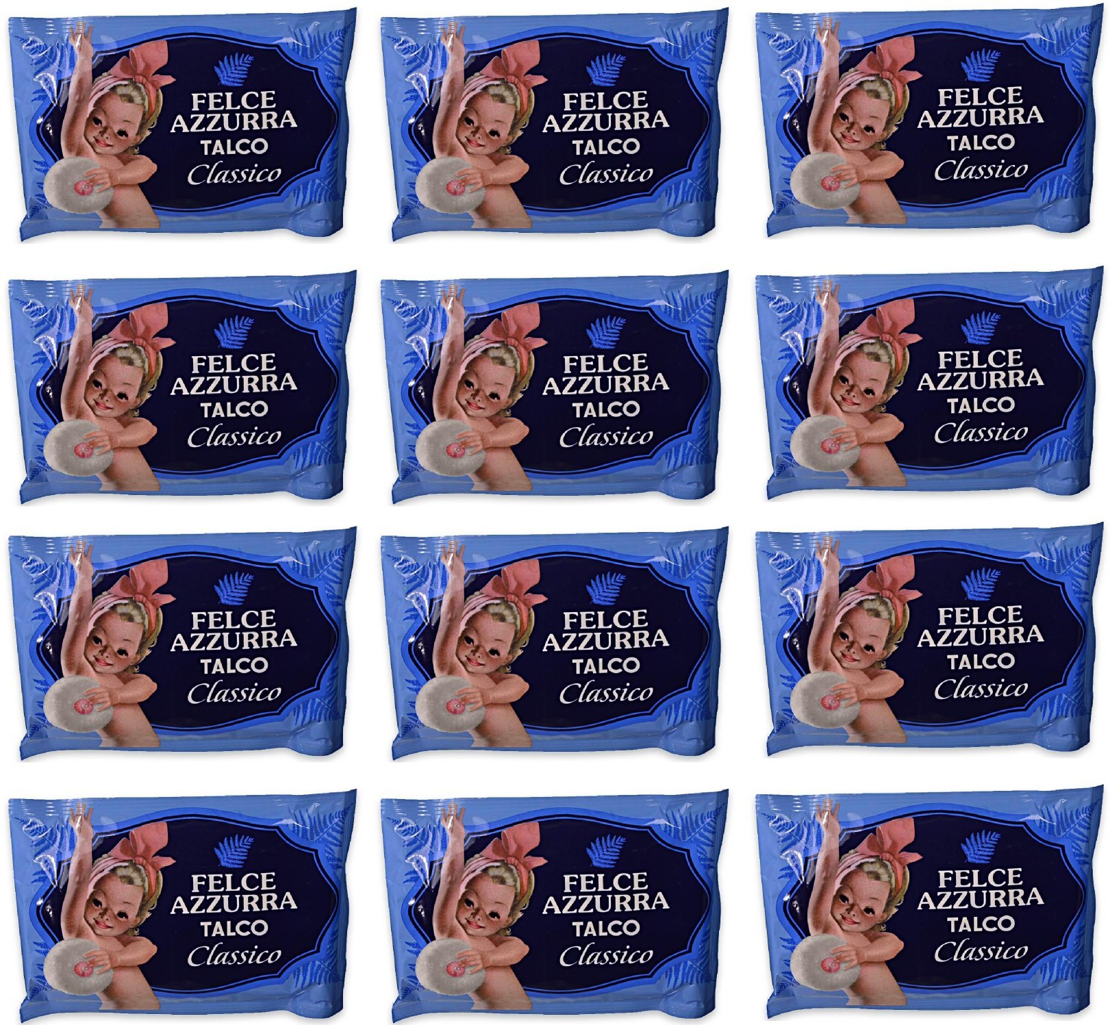 Paglieri: "Felce Azzurra" Refill Envelope, Classic Scent 3.53 Ounce (100gr) Packages (Pack of 12) [ Italian Import ]