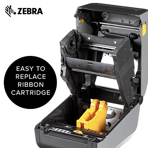 Zebra - ZD420c-Ribbon-Cartridge Desktop Printer for Labels and Barcodes - Print Width 4 in - 203 dpi - Interface: Wifi, Bluetooth, USB - ZD42042-C01W01EZ (Renewed)