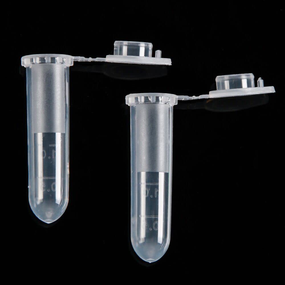 Eldwviz 100pcs 2mL Plastic Vial Tube Sample Storage Container Fragrance Beads Liquid