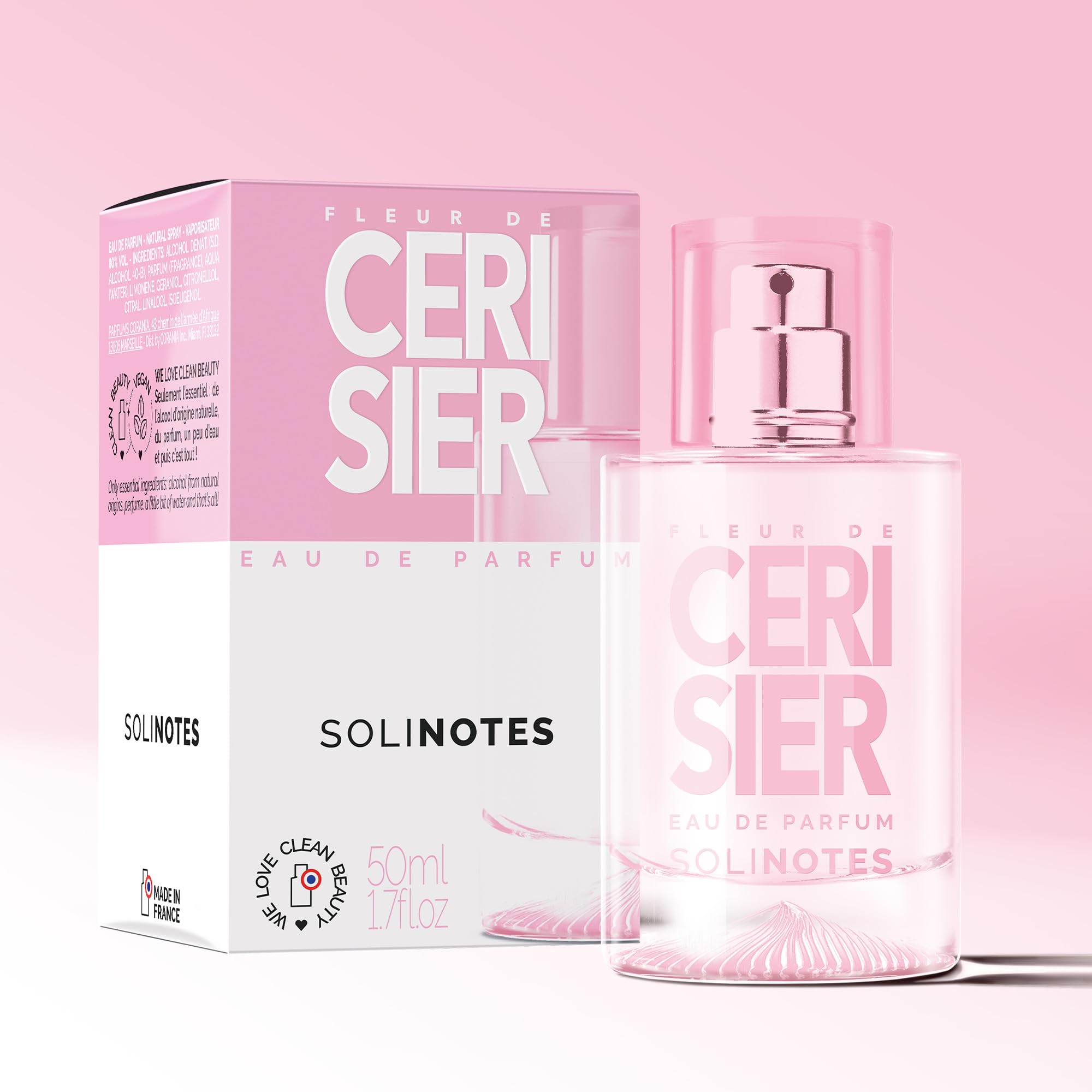 SOLINOTES Cherry Blossom Perfume for Women - Eau De Parfum | Delicate Floral and Soothing Scent - Made in France - Vegan - 1.7 fl.oz