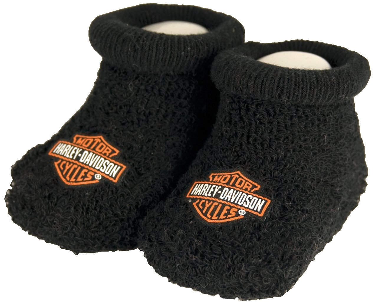 Harley-Davidson Baby Boys' Boxed Stretch Terry Booties, Black S9LBL20HD (0/3M)