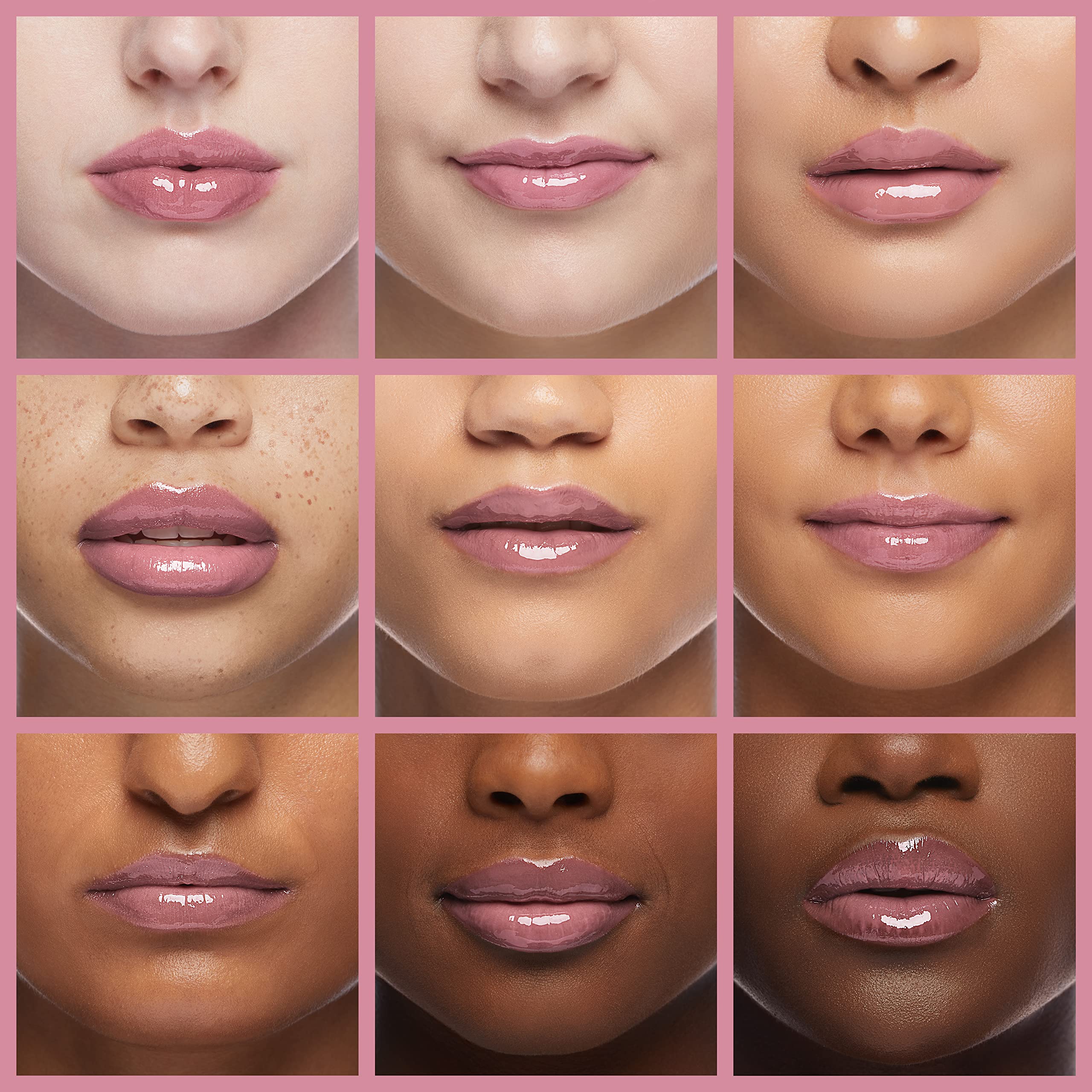Palladio Lip Gloss, Non-Sticky Lip Gloss, Contains Vitamin E and Aloe, Offers Intense Color and Moisturization, Minimizes Lip Wrinkles, Softens Lips with Beautiful Shiny Finish, Passion Pink