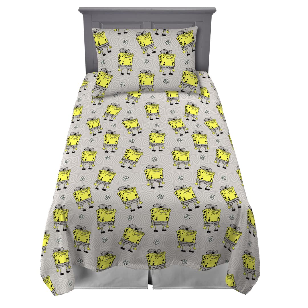 Franco Spongebob Squarepants Bedding Super Soft Microfiber Twin XL Sheet Set, (Official Licensed Nickelodeon Product)