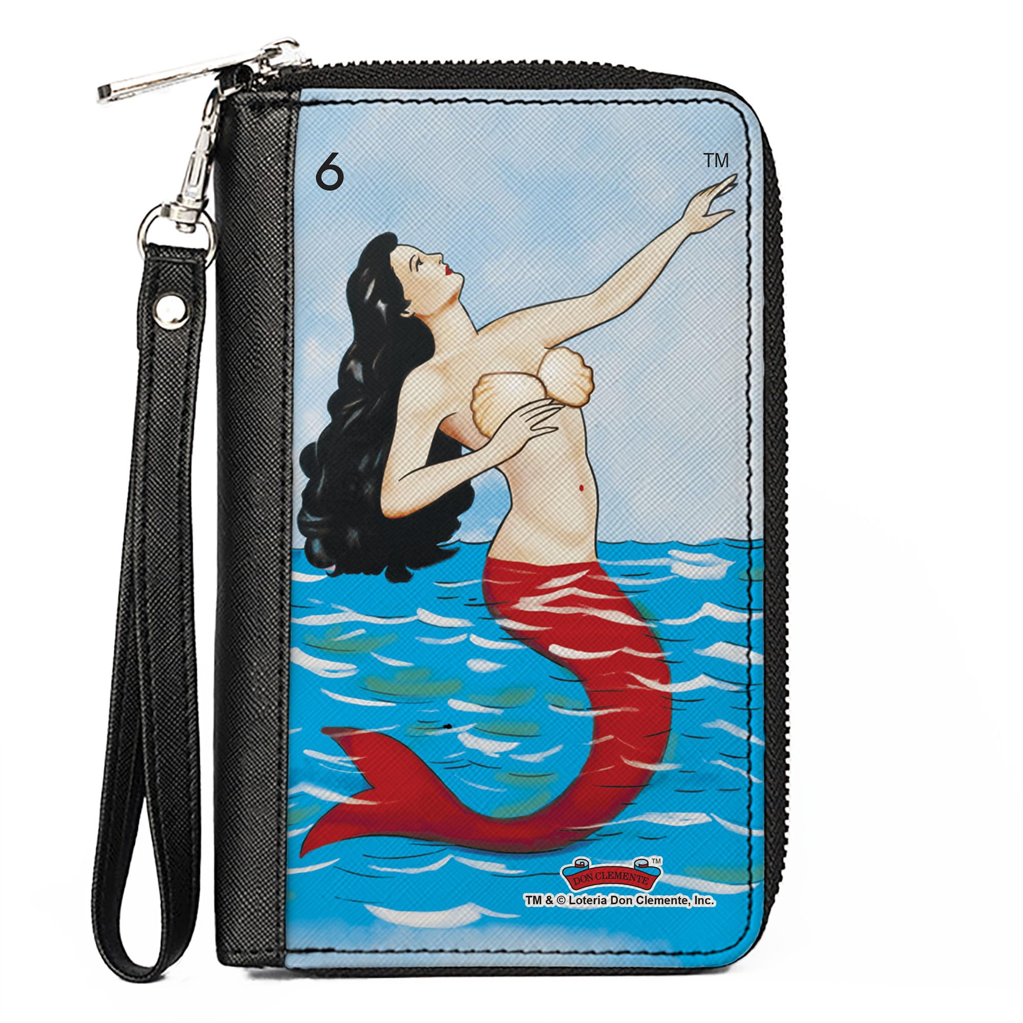 Buckle-Down Women's PU Zip Around Wallet Rectangle-Loteria, 7.5"x4.5"