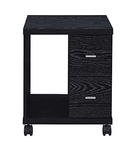 Coaster Home Furnishings Russell 2-Drawer CPU Stand Black Oak