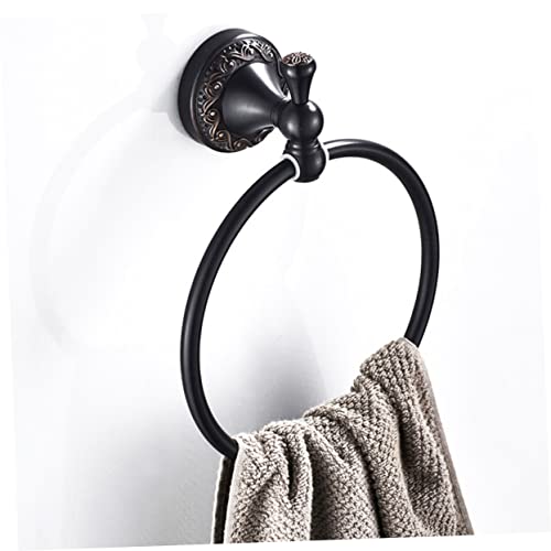 Black Towel Holder Black Towel Ring Towel Rack Black Vintage Black Bronze Brushed Towel Ring Round Black Towel Rack