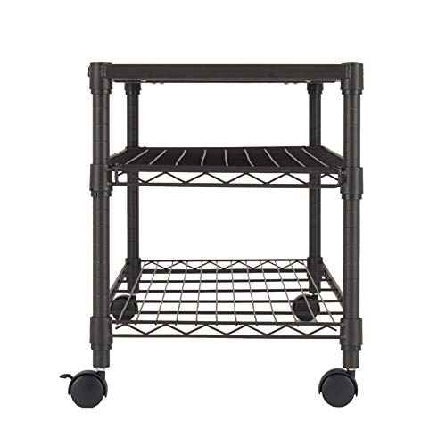 Doshisha NO8052-3 Luminous Steel Rack, Black, TV Stand, Width 31.5 inches (80 cm), Noir Series Storage Shelf
