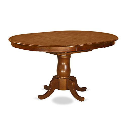 EAST WEST FURNITURE 7 PC Dining room set-Oval Dining Table with Leaf and 6 Dining Chairs