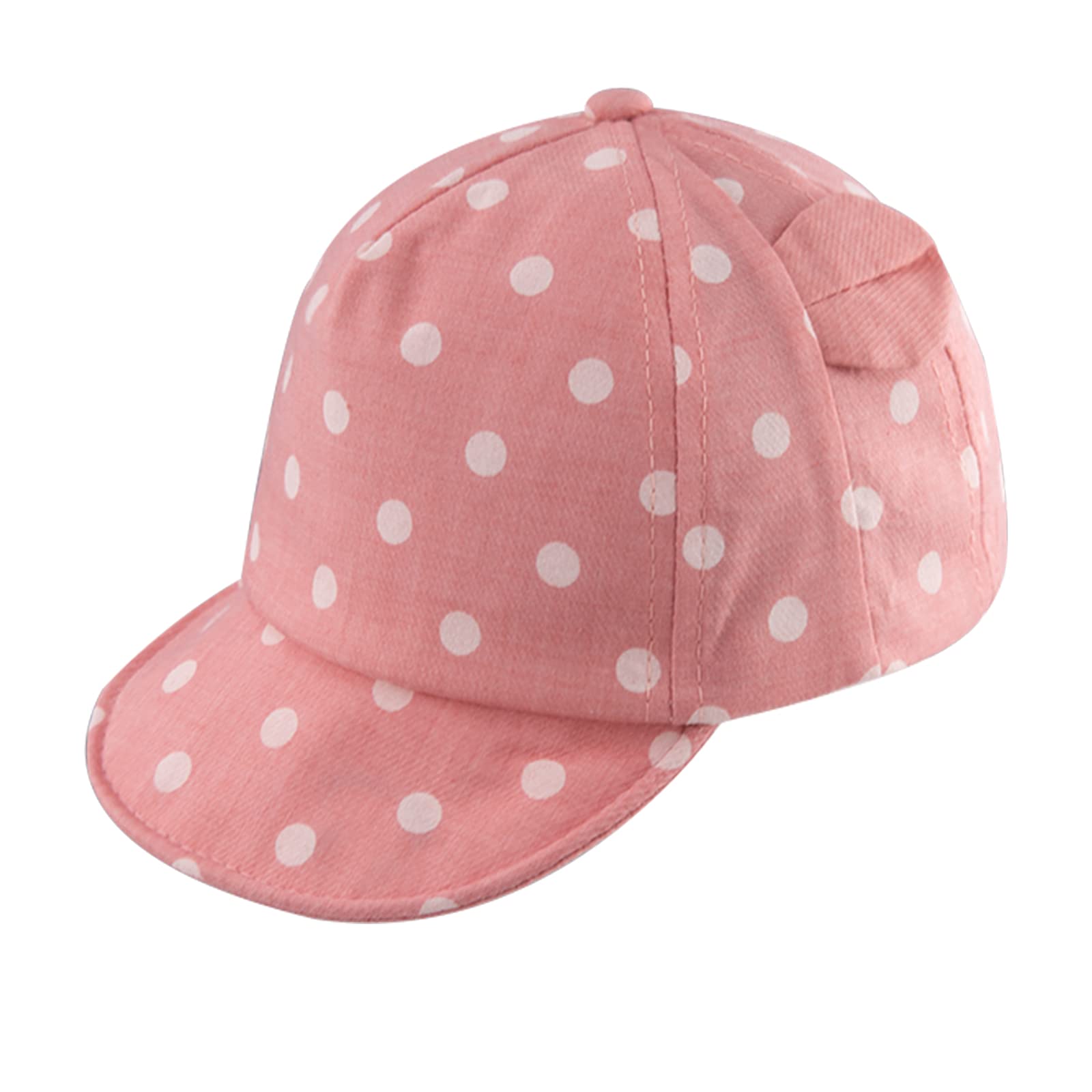 Dot Partten Baby Caps Summer Girl Boys Sun Hat With Ear Spring Summer Newborn Photography Props (Pink),One Size