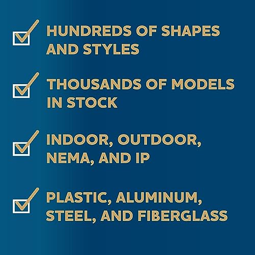 BUD Industries SNB-3730 Series SNB Steel NEMA 4 Sheet Metal Box 9.84" L x 7.87" W x 5.91" D, Gray