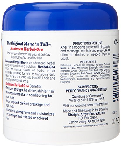 Mane 'n Tail Herbal Gro NATURAL CONDITIONER FOR HAIR & SCALP Pomade 5.5 Ounce
