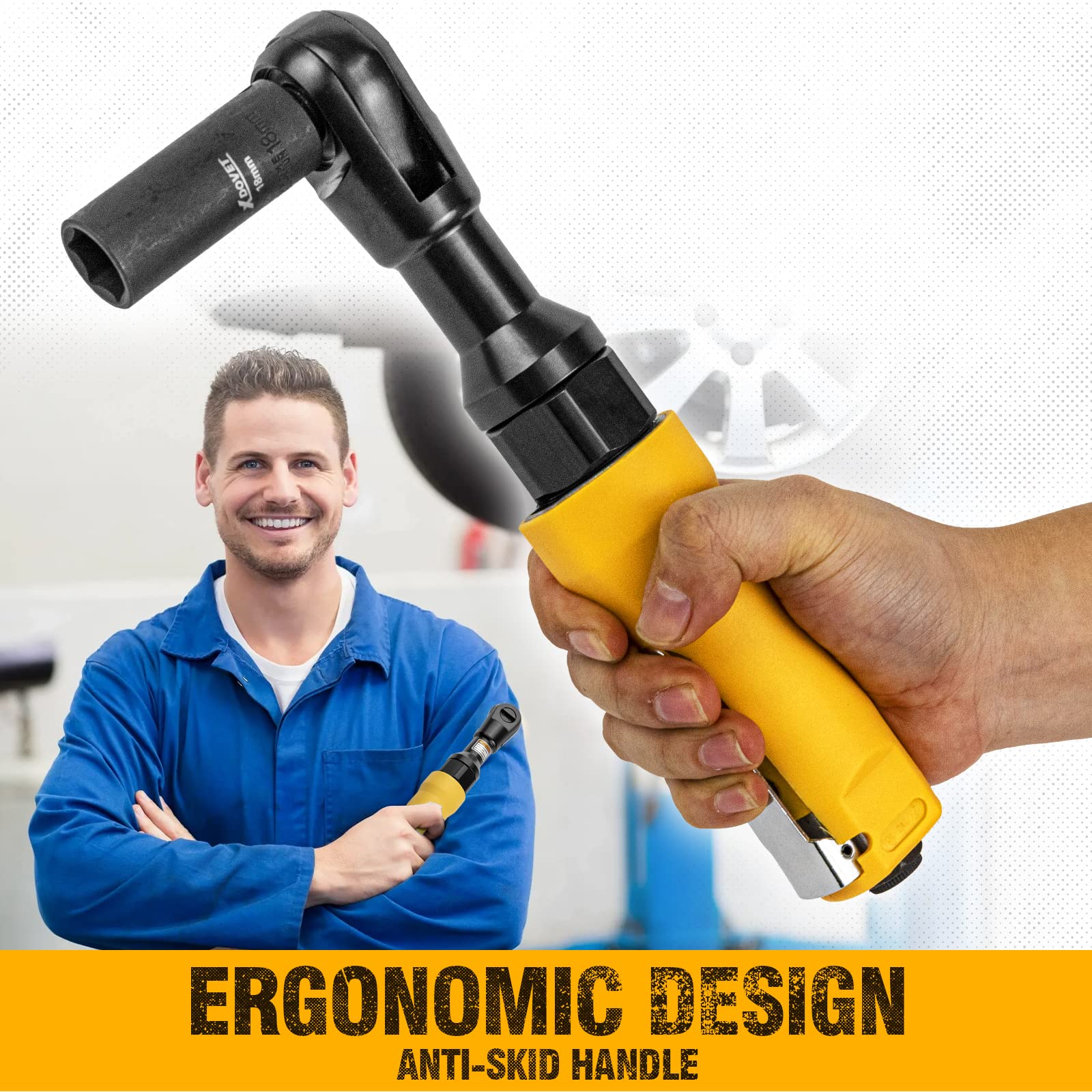 Autolock Air Ratchet Wrench, 3/8-Inch Professional Pneumatic Ratchet Wrenches