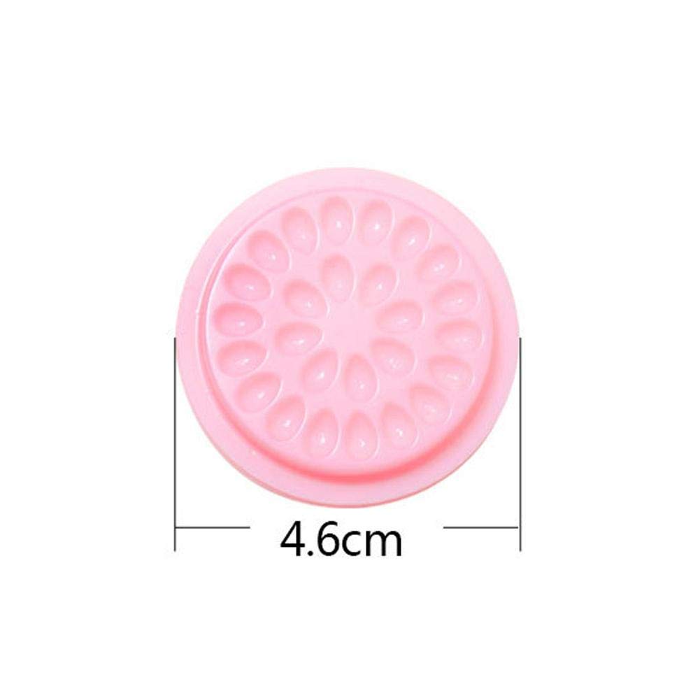 YOUNGFLY 50PCS Flower Shape False Eyelashes Extension Glue Holder Lashes Eyelash Pallet Plastic Pads 4.6CM