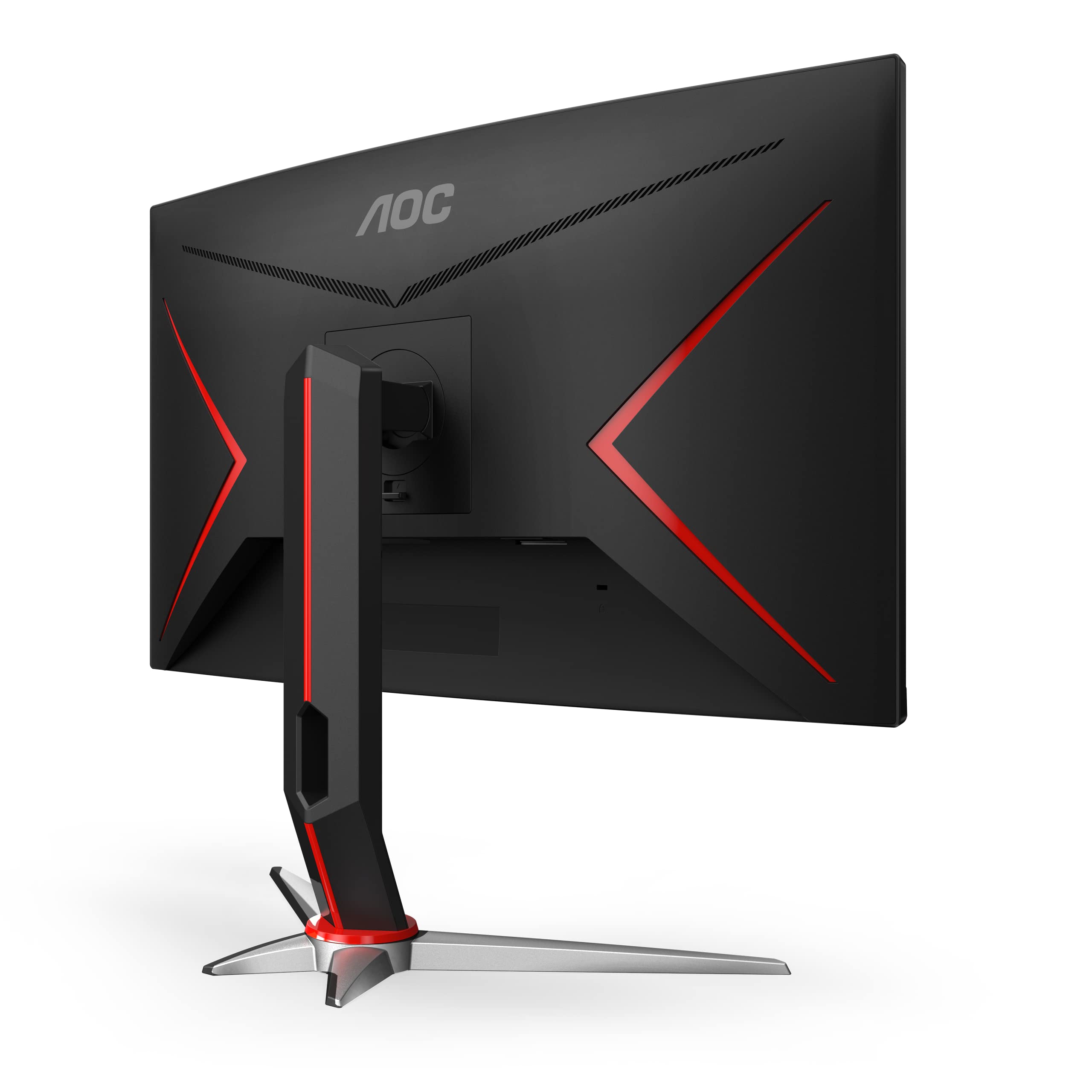 AOC CQ27G2 27" Super Curved Frameless Gaming Monitor QHD 2K, 1500R VA, 1ms, 144Hz, FreeSync, Height adjustable, 3-Yr Zero Dead Pixel, Black/Silver