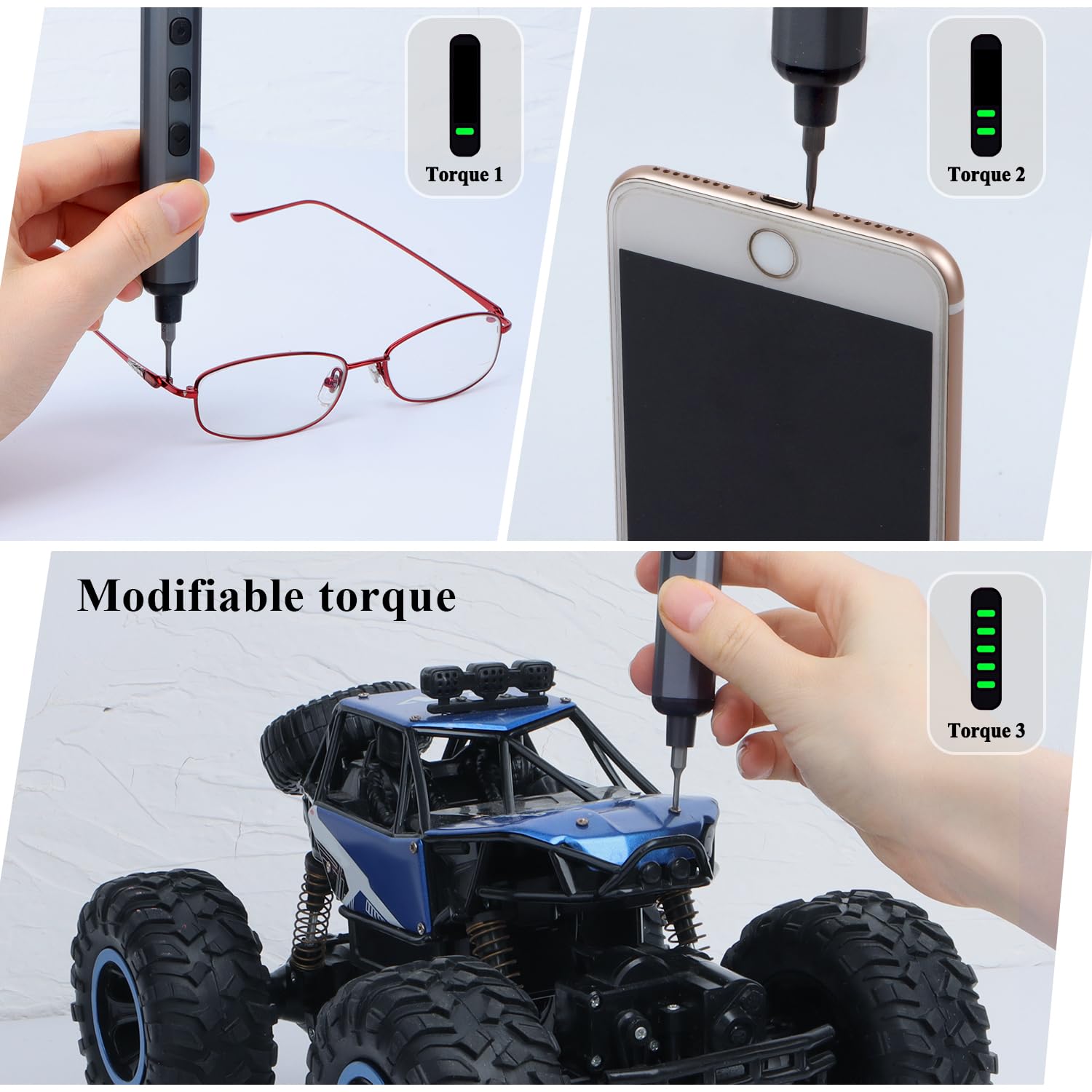 Aeglemana Mini Electric Screwdriver Set,68 in 1 portable electric screwdriver-64 S2 Universal Bits-5 Torque Settings,4 LED Lights- Suitable for laptop toys,Small Electric Screwdriver Cordless toolkits
