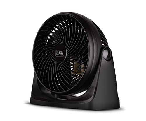 BLACK+DECKER Turbo Desk Fan ā Electric Portable 7 Inch Table Fan with Adjustable Tilt for Quiet Cooling, Black