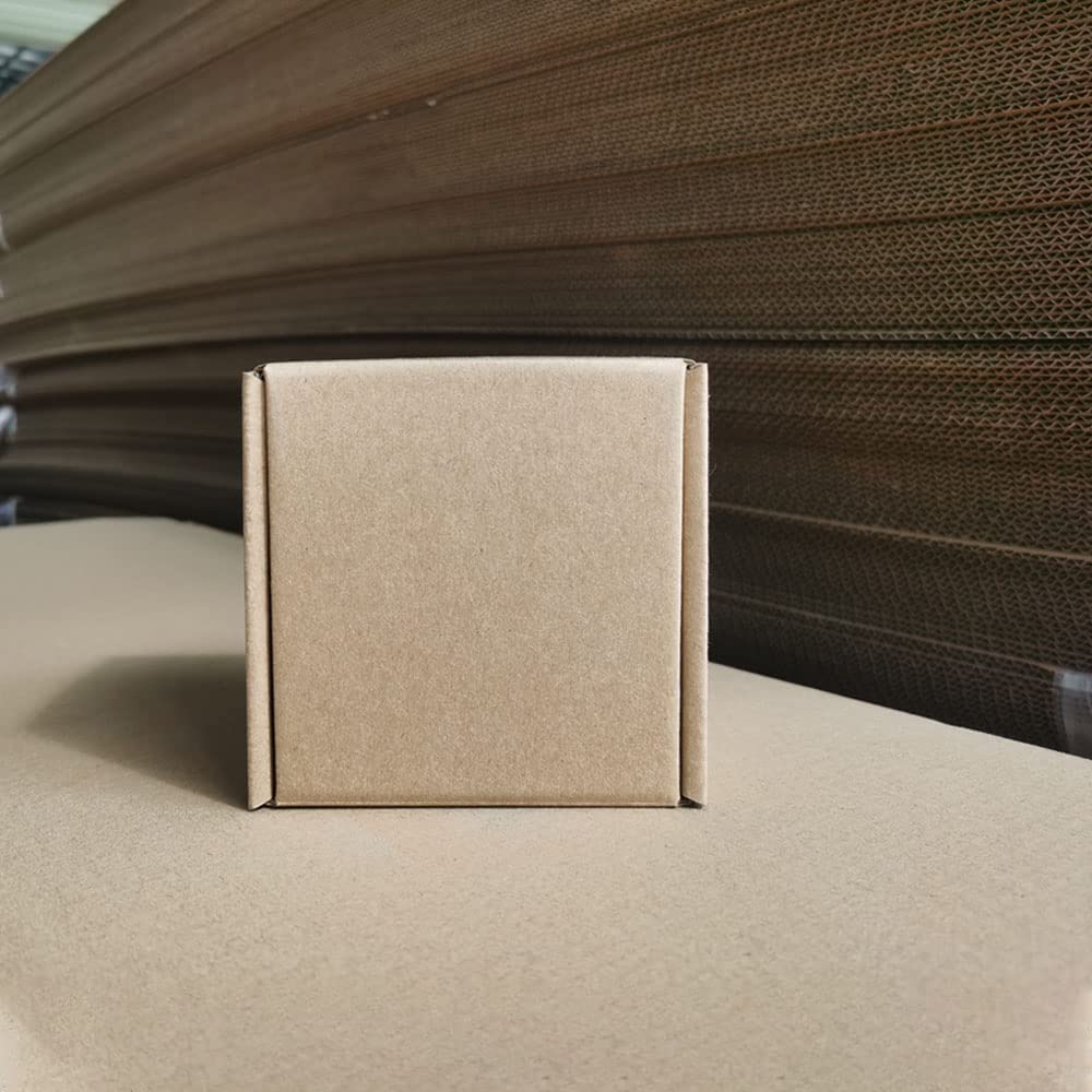 4x4x3 inch Shipping Boxes Pack of 25,Livejun Brown Corrugated Cardboard Box Mailer Boxes for Packaging Small Business Shipping,Boxes for Birthday Wedding Party Gift Giving (4 x 4 x 3)