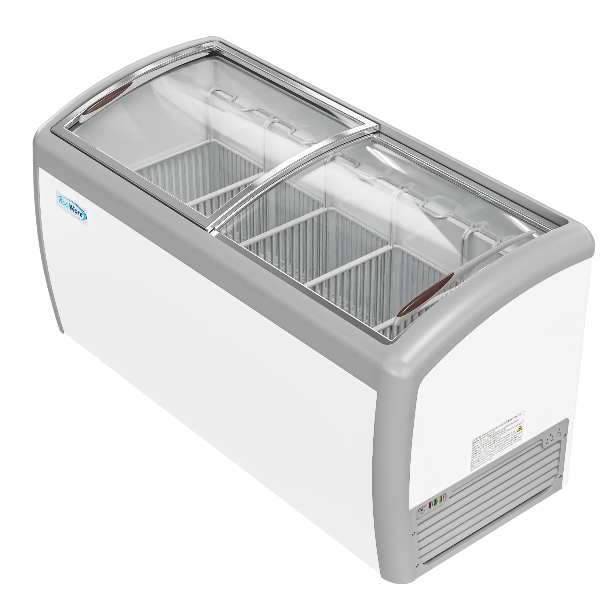 KoolMore MCF-16C Commercial Ice Cream Freezer Display Case, 16 Cu. Ft, White