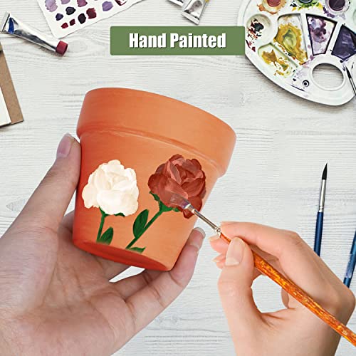 KOAMLY 20pcs 3 InchTerra Cotta Plant Nursery pots Mini Planters with Drains, Succulent Seedling Planters Best Gift for Aunt in Home Office, Window Sill, Wedding Decor