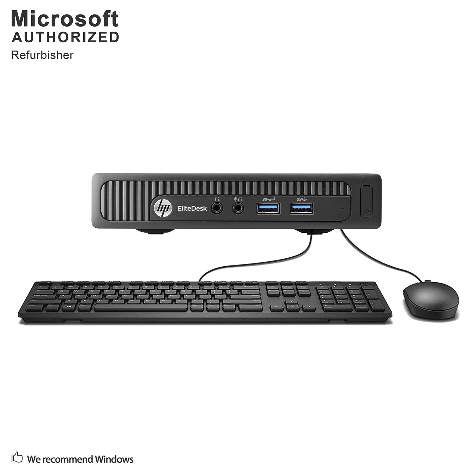 HP EliteDesk 705 G2 Desktop Mini Computer PC, AMD A8 PRO-8600B Quad Core up to 3.0 GHz, 16G DDR3L, 500G, WiFi, Bluetooth, Windows 10 Pro 64 Bit-Supports English/Spanish/French (Renewed)