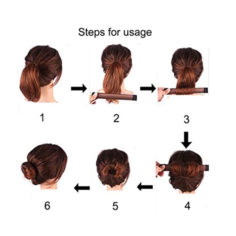 4 Pcs Magic Hair Bun Maker, Donut Bun Maker for Hair, French Twist Bun Shaper Hair Tools for Women