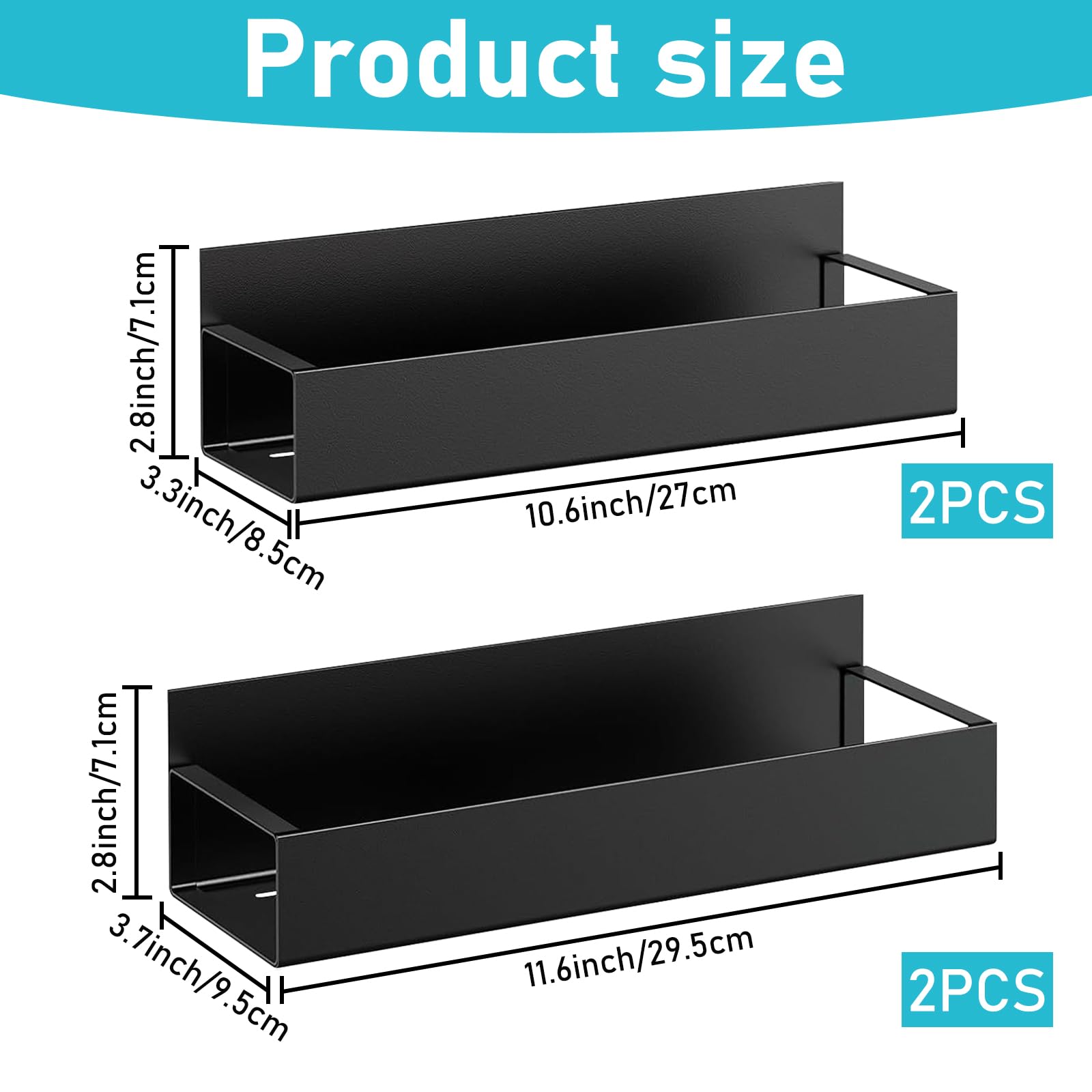 4 Pcs Magnetic Aerosol Spray Can Holder, Magnet Toolbox Bottle Holder, Wall Mounted Spray Bottle Rack, Mechanic Paint Bottle Can Organizer, Tool Box Storage Rack for Garage Home Workspace(Black)