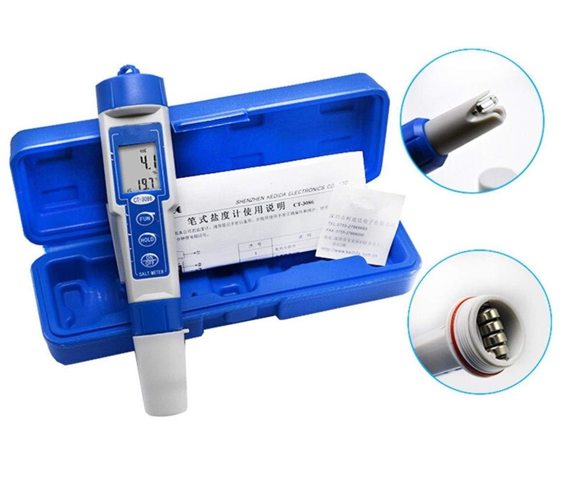 Y-LKUN Water Quality Meter High Performance Original Salt Meter Digital Salinity Tester Pen Type Chemical Pharmaceutical Pool Food Water Quality Tester Tools Moisture Meter