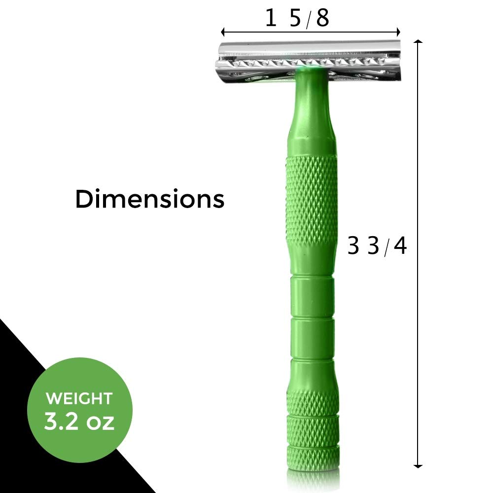 BarberUpp,Razor For Men, Long Handle (Brass) Safety Razor,Free Styptic Sticks,Astra Razor Blades Included, Single Blade Razor Perfect Addition To Your Safety Razor Kit.