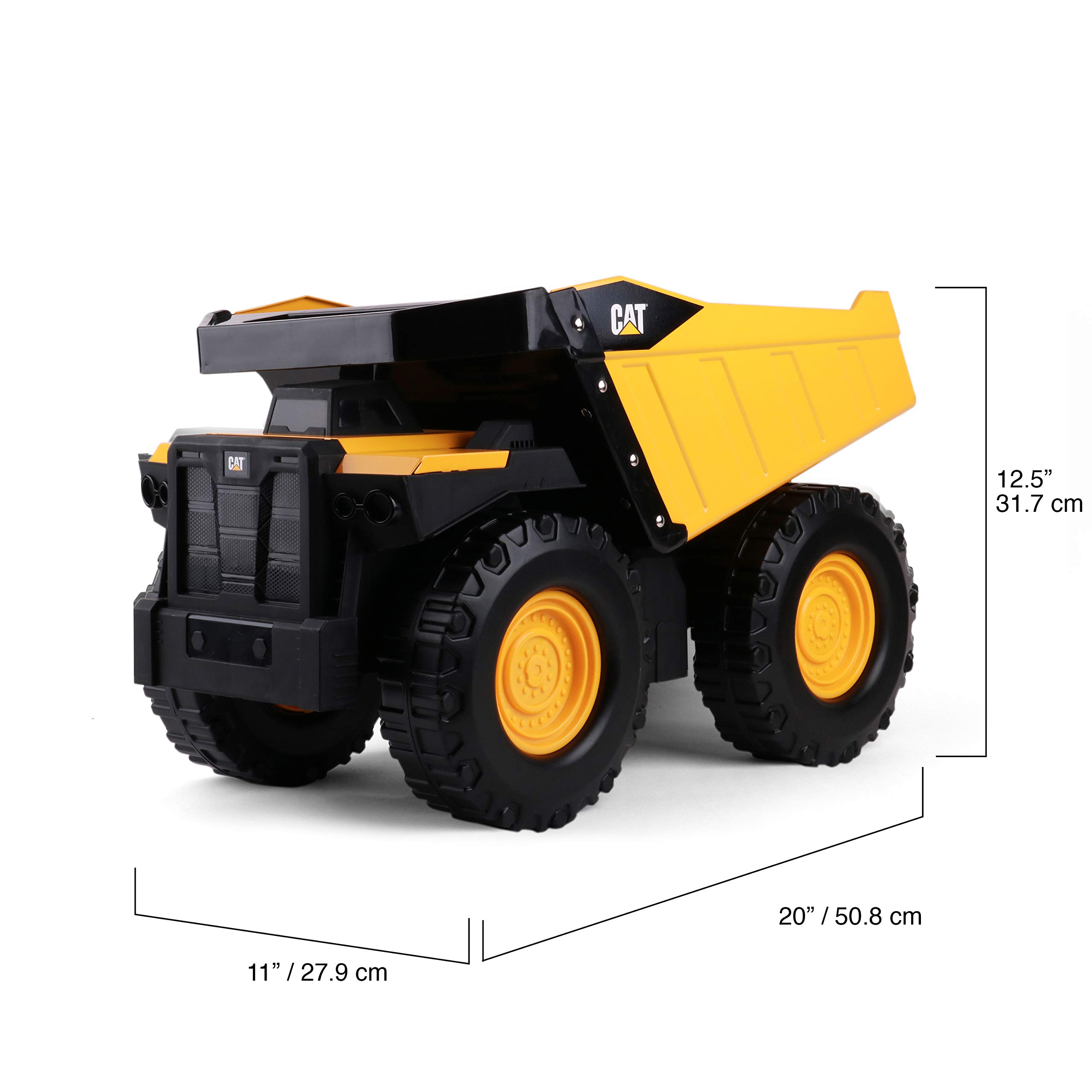 CAT Construction Toys CAT Construction 20" Mighty Steel Dump Truck - Sturdy Steel & Plastic Construction - Real Working Dump Bin - Ideal Gift for 3+ Yr Olds - Lifetime Warranty Included