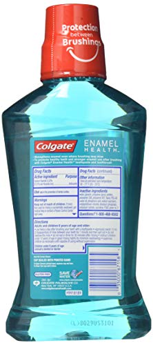 Colgate Enamel Health Anticavity Fluoride Mouthwash, Sparkling Fresh Mint 16.90 oz (Pack of 3)