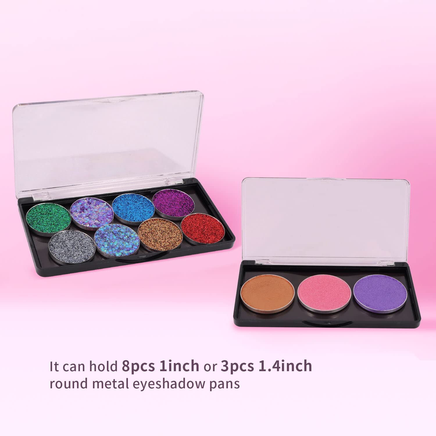5 Pack Magnetic Palette Empty Makeup Palette, Eyeshadow Pan Cosmetics Dispensing Storage Box for DIY Eyeshadow Lipstick Blush Powder Pigment (Small Palette - 4.68" x 2.48β)