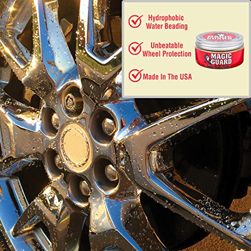 Magic Guard – Best Wheel Wax – Sealant & Protection for All Wheels – Easy Removal of Brake Dust & Road Grime - Hydrophobic – Acid, Corrosion & Moisture Resistant – Made in USA – 8 oz