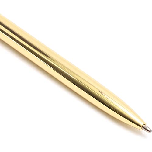 Juvale 12 Pack Gold Ballpoint Pens for Business Students and Teachers, Office Supplies, New Employee Welcome Gift (6.4 In)