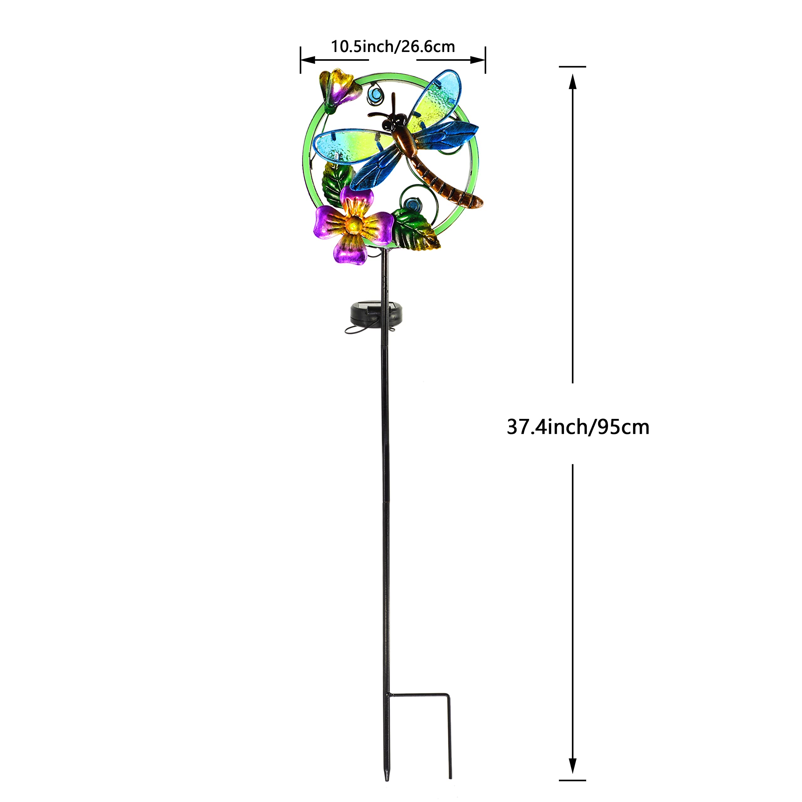 Elfengarden Garden Solar Lights Pathway Decorative -Garden Stake Metal Lights Yard Art Waterproof LED Garden Lights for Patio Yard Walkway Pathway Lawn Decorations (Butterfly)