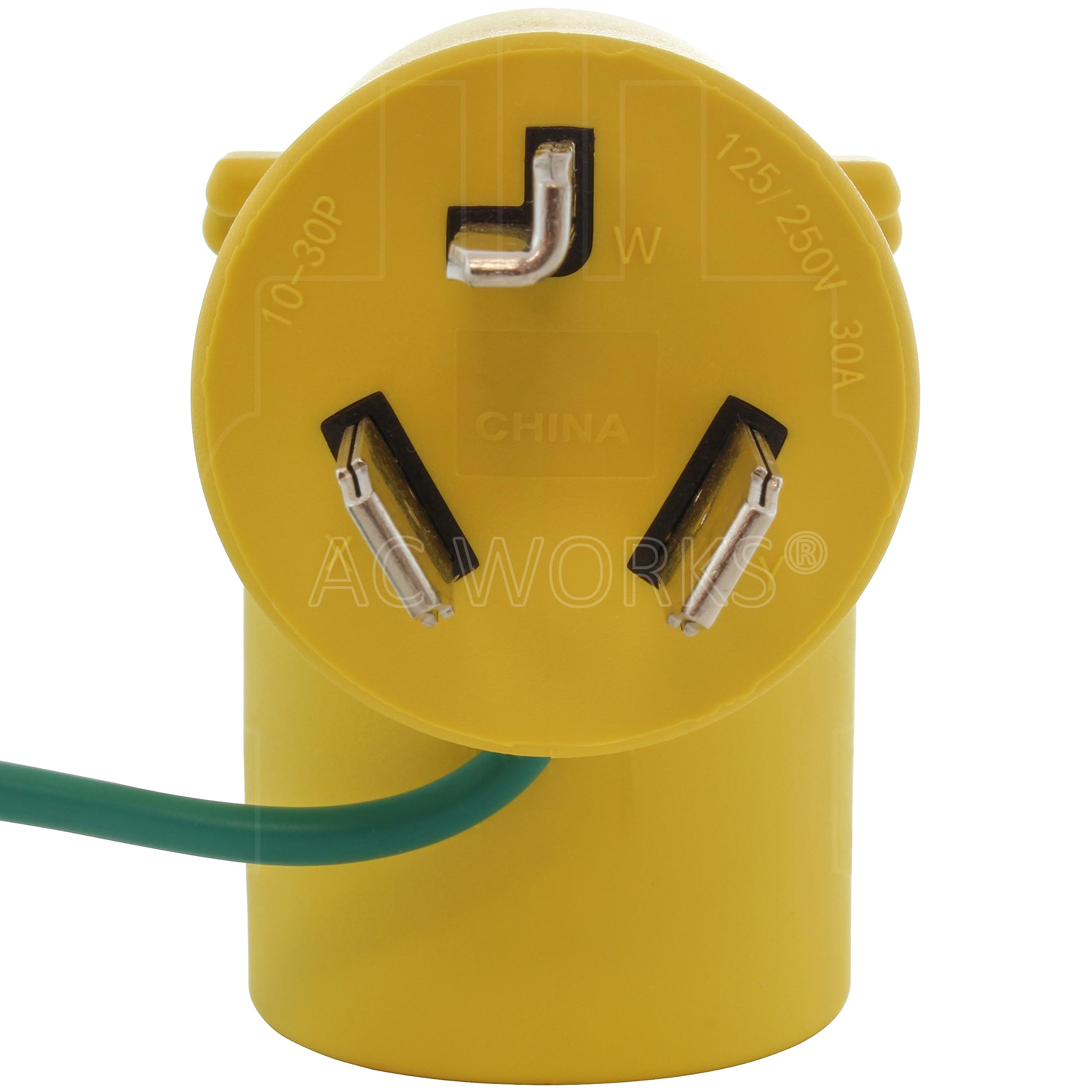 AC WORKS Generator to 30Amp RV Adapter (10-30 30A Old Dryer Compact)