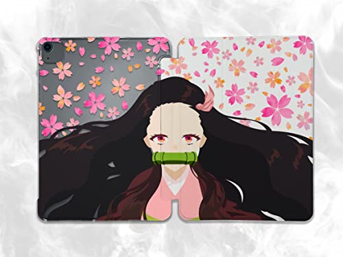Cute Anime Girl Kawaii Flower case Compatible with iPad Mini Air Pro 7.9 8.3 9.7 10.2 10.9 11 12.9 inch Pattern Cover New 2022 2021 Trifold Stand 3 4 5 6 7 8 9 Generation 542 (11" Pro 1/2/3 gen)