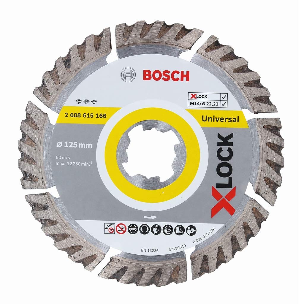 Bosch Professional 2608615166 Cutting Disc Standard (Universal, X-Lock, Diameter 125 mm, Bore Diameter 22.23 mm, Cutting Width 2 mm)